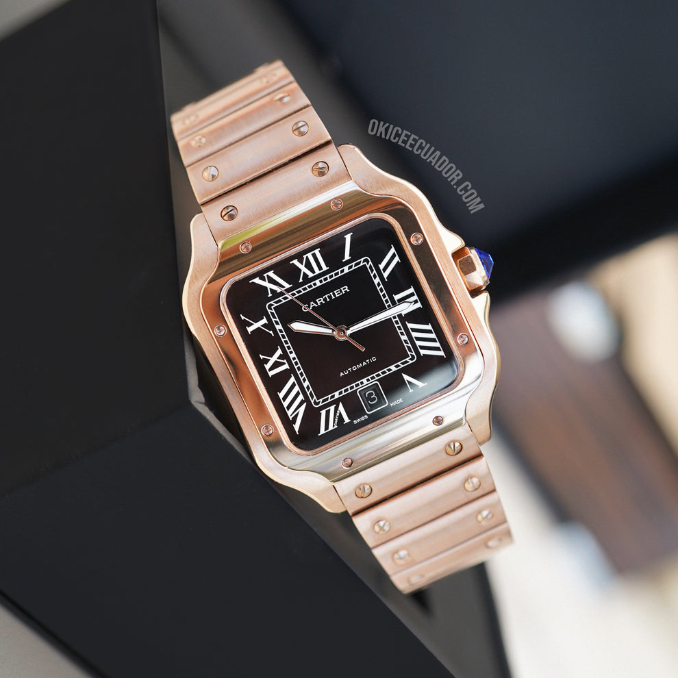 CARTIER SANTOS ROSE BLACK – OK ICE